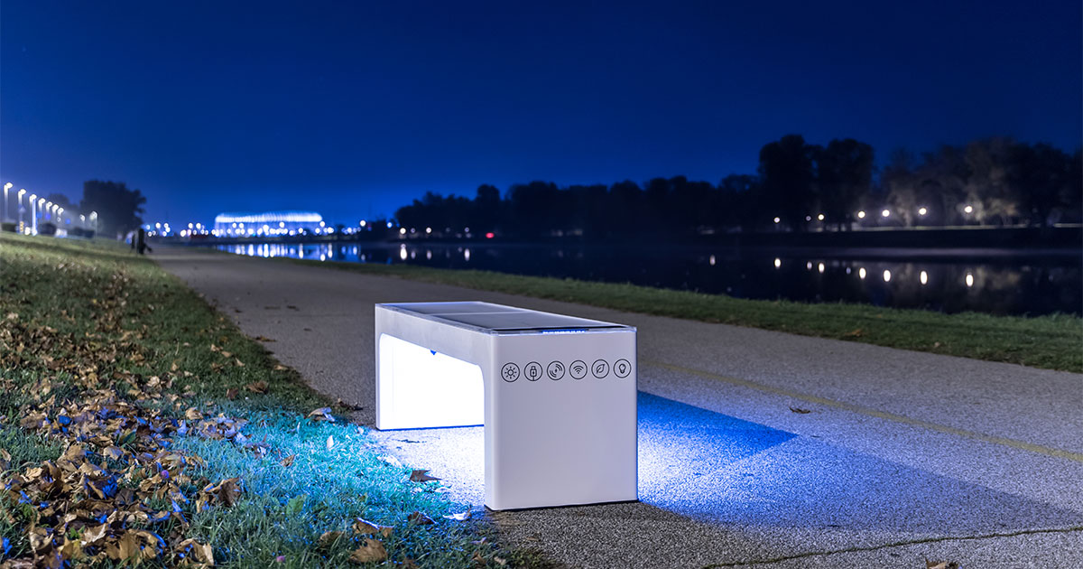 Mobilier urbain solaire et connecté nouvelle génération - Kirié Electricité